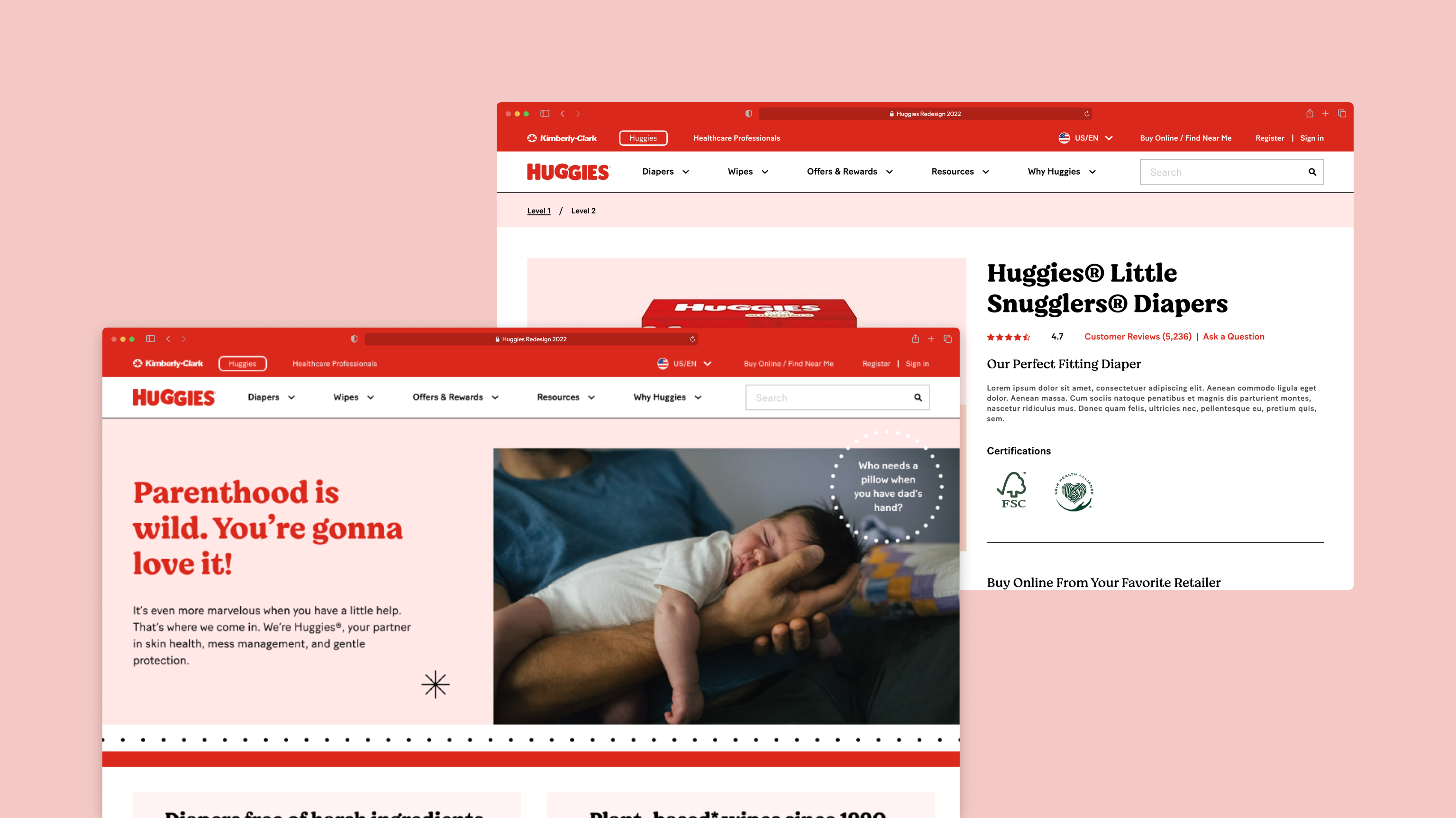 Huggies Website Redesign | Ethan Rogers Portfolio